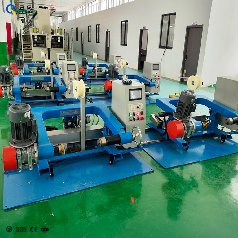 spool moving Flat copper Traverse PLC Servo Take-up winding Machine ...